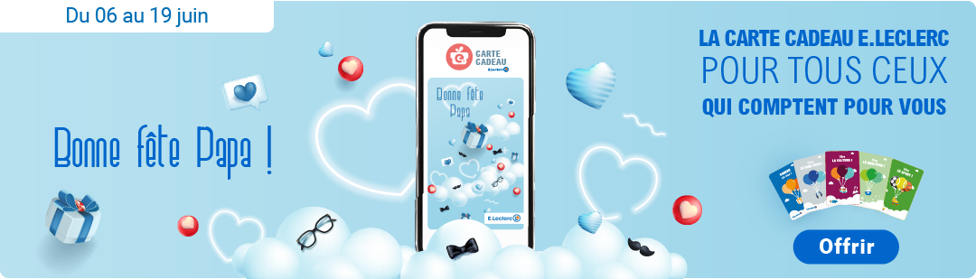 Carte cadeau E.Leclerc | Fête des Pères